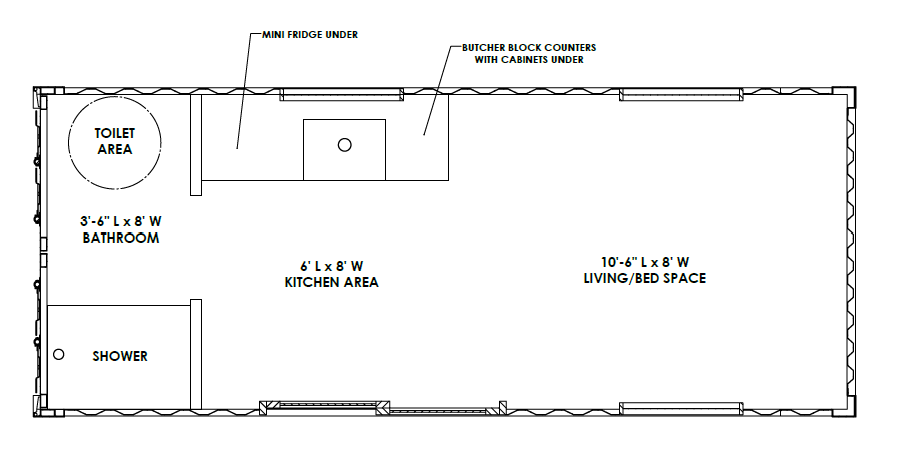 The Ezra: 20ft Container Home - Backcountry Containers